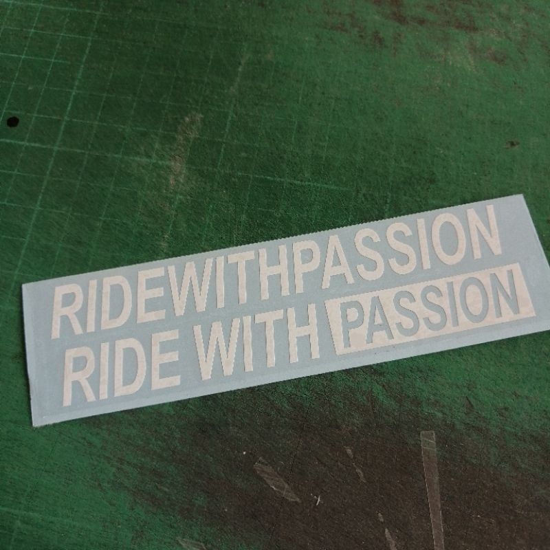 sticker RIDE WITH PASSION pantul cahaya | Shopee Malaysia