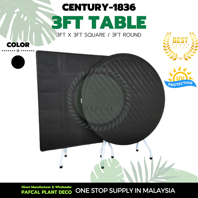 (READY STOCK) Century-1836 3FT Folding Plastic Table / 3 Kaki Meja ...