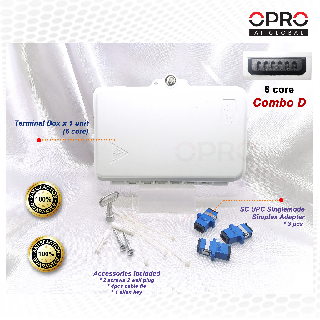 [Combo] 6 Port TM-Passed FTTH FTB Wall Mount Unifi / Fiber Termination ...