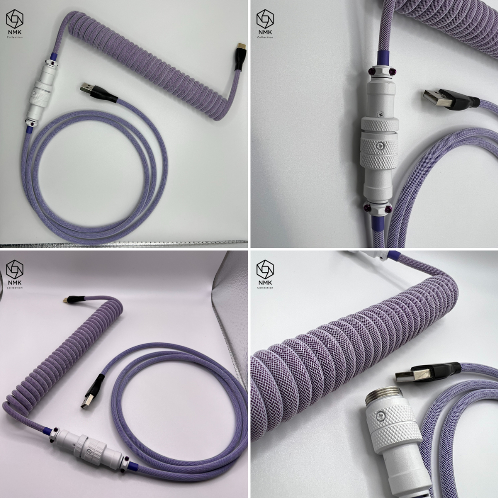 Custom Made Premium USB Coiled Keyboard Cable [Double Sleeved, Oven ...