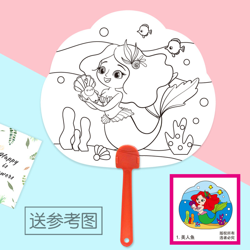 DIY Craft Kids coloring Hand Fan/ Kindergarten Craft/ Kipas warna/ Art ...