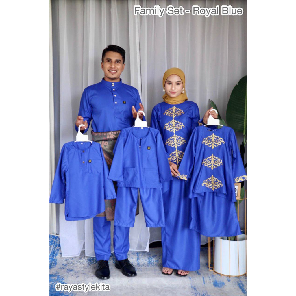 [🔥READY STOCK 🔥] SET FAMILY ROYAL BLUE RAYA SEDONDON | Shopee Malaysia