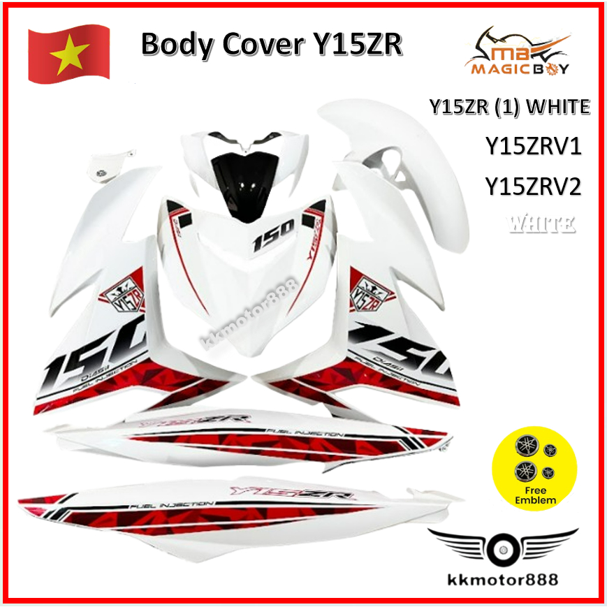 (100% ORIGINAL !!!) COVERSET MAGIC BOY Y15ZR (1) RED/ RED WHITE /MERAH ...