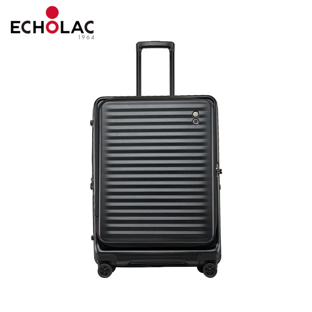 Echolac Celestra Polycarbonate PC Double-Coil Zipper Hard Shell Case Luggage Roller Wheel (20 ...