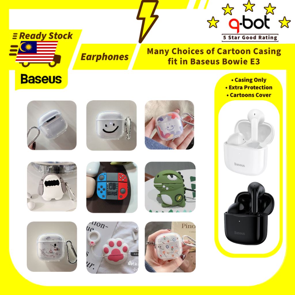 Baseus Bowie E3 Case Cartoon Casing Wireless Earphone Protection Soft ...
