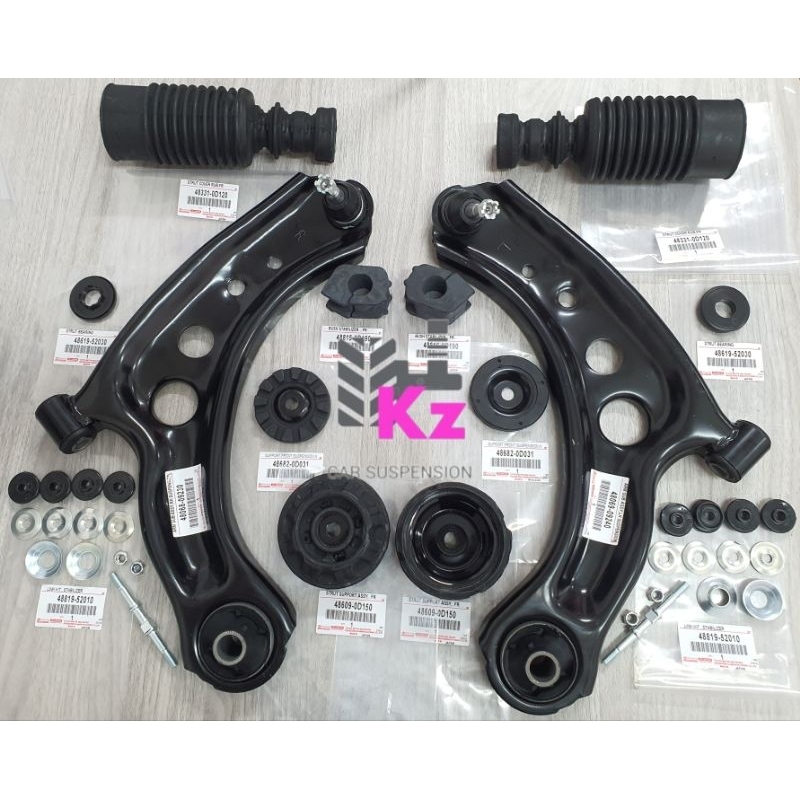 VIOS NCP150 NCP151 2013-2020/YARIS NCP152 - 14 IN 1SET- FRONT ABSORBER MOUNTING/BEARING/DAMPER ...