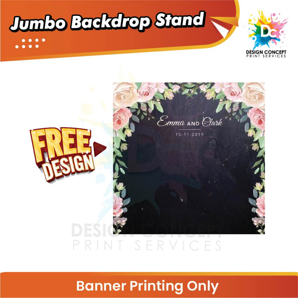 Jumbo Backdrop Banner Stand / Jumbo Backdrop Banner Stand + Printing ...