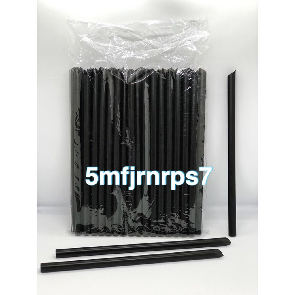 10” Straw Besar / Giant Straw Sharp End (200 pcs /500 pcs) Black / Long ...