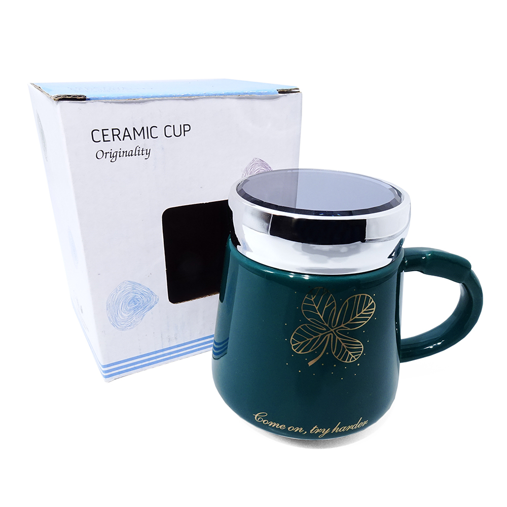 Leaf Design Insulated Ceramic Mug (GM-1339) | Shopee Malaysia