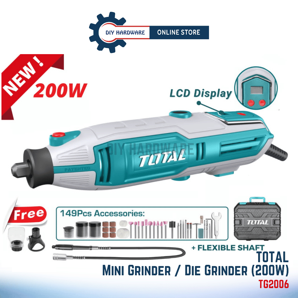 Total Mini Grinder / Die Grinder (200W) TG2006 | Shopee Malaysia