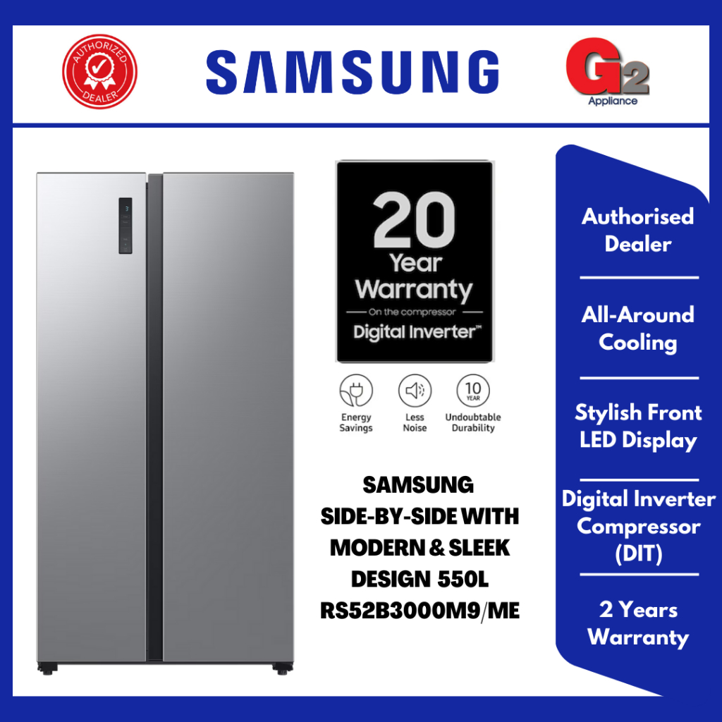 Samsung [New Arrivals] Side-By-Side Fridge with Modern & Sleek Design ...