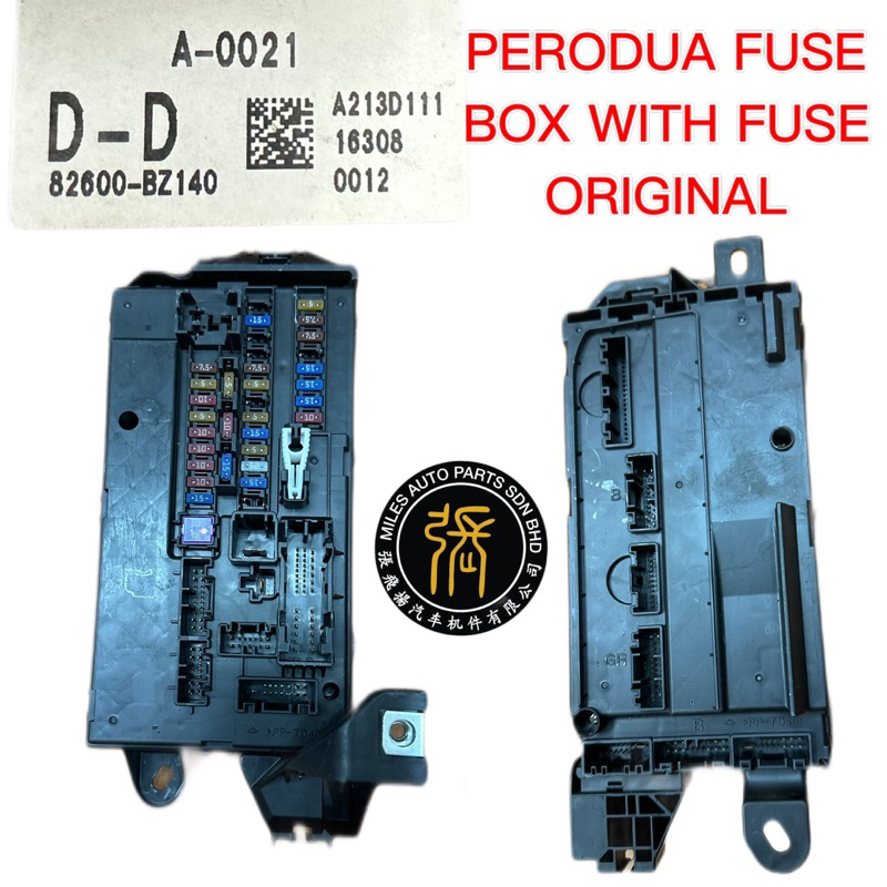 PERODUA FUSE BOX WITH FUSE USED 82600-BZ140 (D-D) ORIGINAL READY STOCK ...