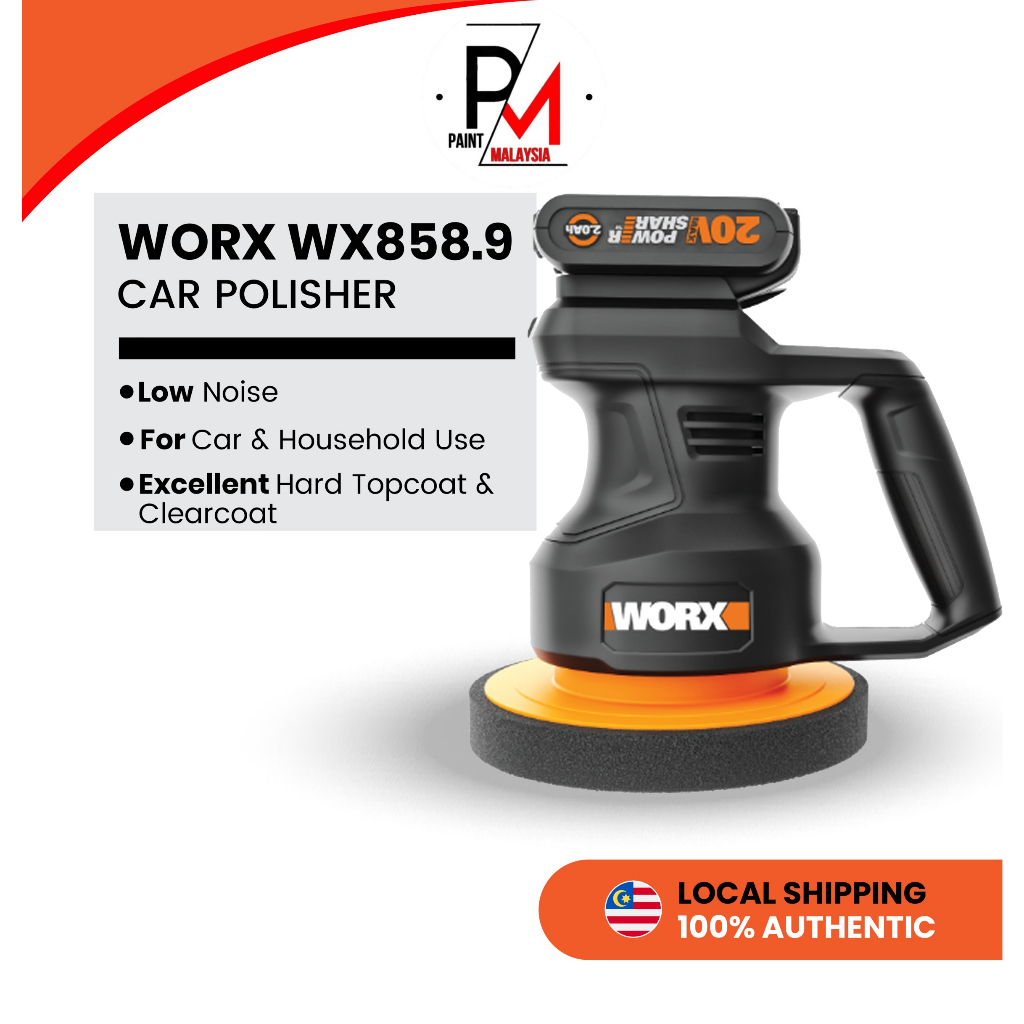 WORX Electric Car Polisher Cordless Machine Auto Polisher Mesin ...