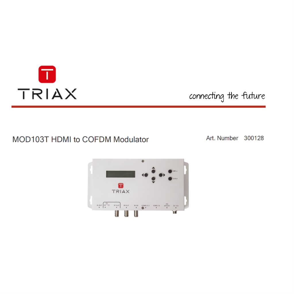 TRIAX MOD103T HDMI to COFDM Modulator | Shopee Malaysia