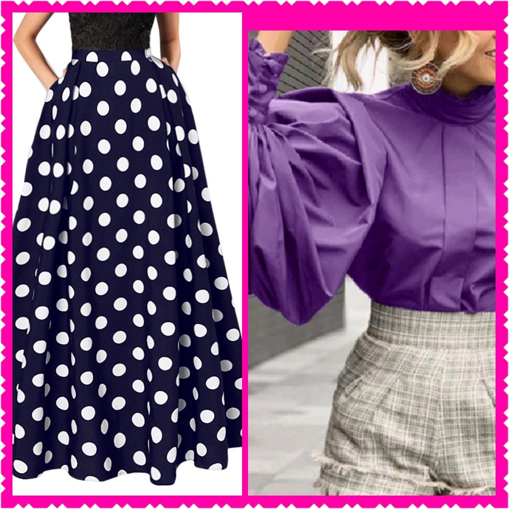 Dinner Tema Retro SET Skirt Polkadots Retro Saloma (size S-5XL) Pop Yeh ...