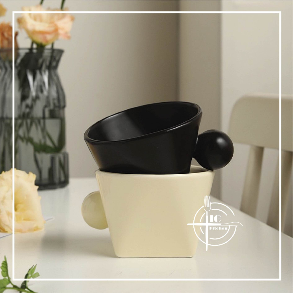 =IG= Ins Style Geometric Shape Creative Ceramic Cup High-Value Mug ...