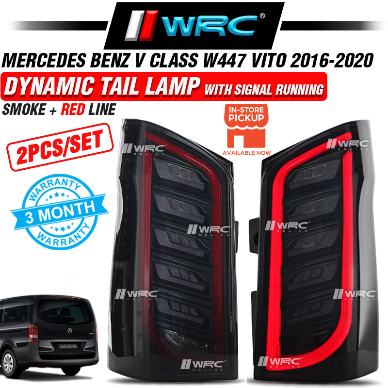 Mercedes Benz V Class W447 Vito V260 2016 - 2020 Dynamic Tail Lamp With Signal Running ( Smoke ...