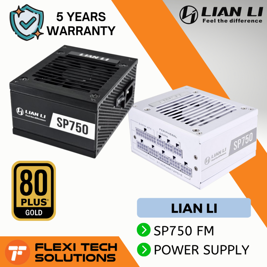 Flexi Tech LIAN LI SP750 80 PLUS GOLD FULL MODULAR SFX PSU Power Supply ...