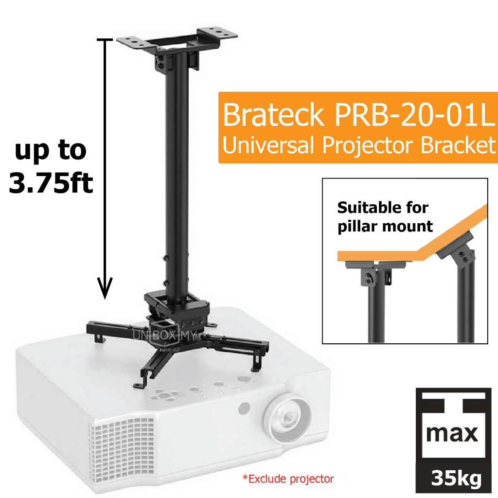 Heavy-duty Solid Steel Projector Bracket 3ft 4ft Extra Long Pole ...