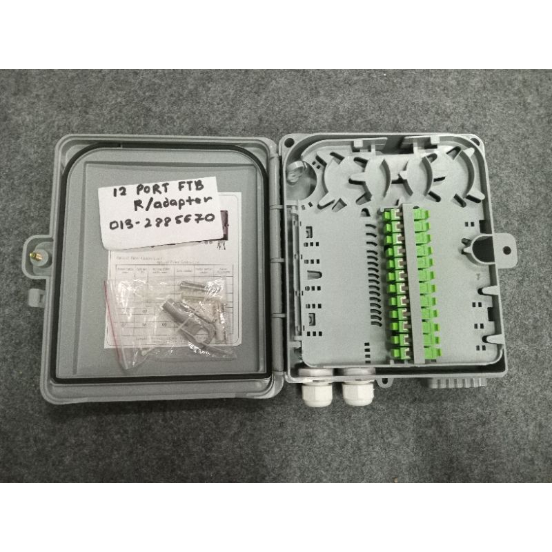 Fiber Termination Box 12 C / ftb 12 c / ftb 12c with Green Adapter ...