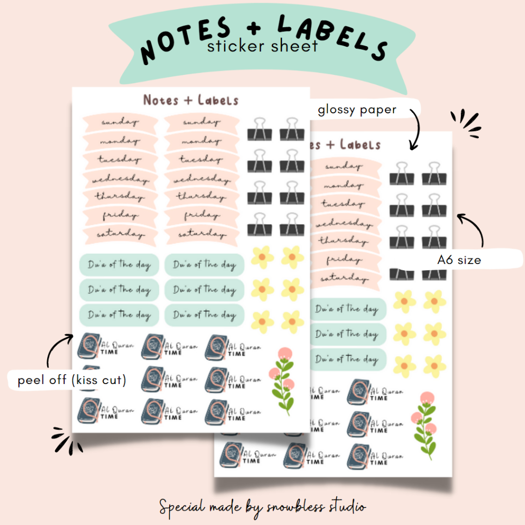 READY STOCK notes and labels Sticker for journal | Shopee Malaysia
