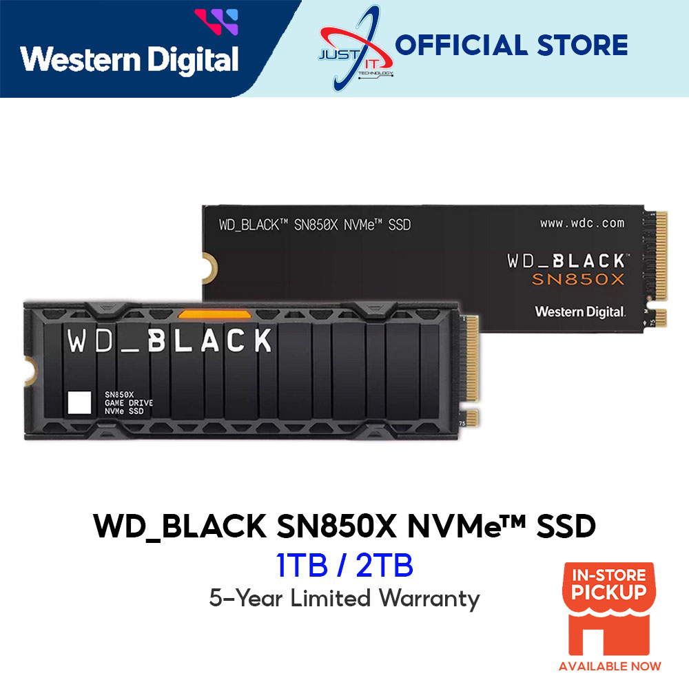 WD BLACK SN850X 1TB / 2TB NVMe™ SSD (WITH HEATSINK / WITHOUT HEATSINK ...