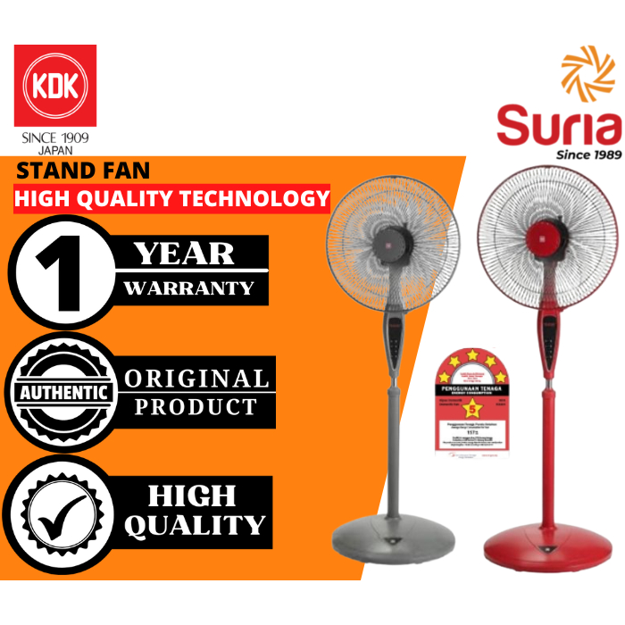 (Free Bubble Wrap) KDK 16 inch 3 Speeds Stand Fan KX405 | Shopee Malaysia