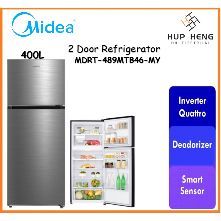 Midea Fridge 400L Refrigerator Inverter 2 Door Fridge MDRT-489MTB46-MY ...