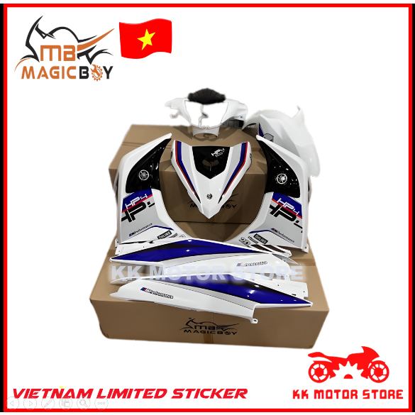 (100% ORIGINAL !!!) MAGIC BOY COVER SET CUSTOM LC135 V4-V7 BMW WHITE ...