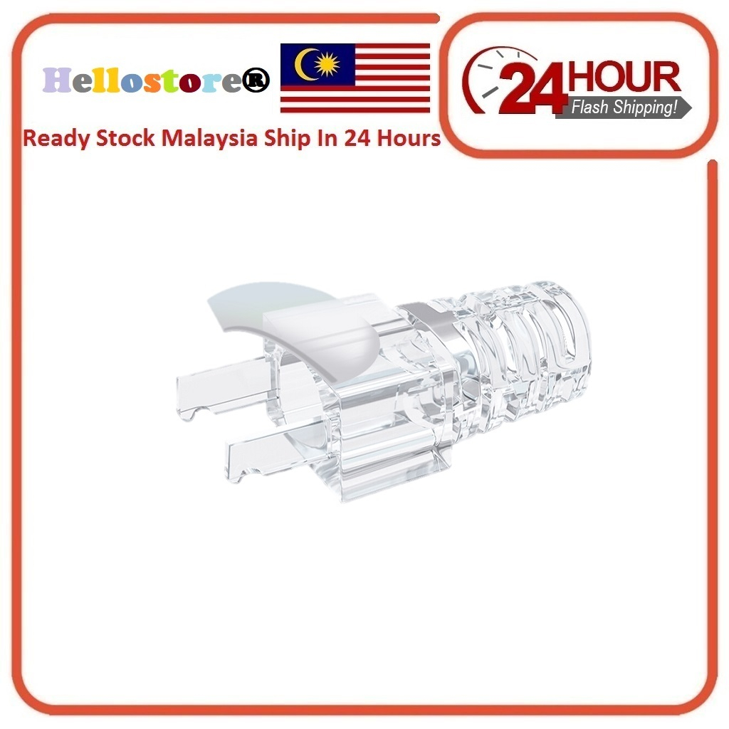 RJ45 Transparent Rubber Boot Modular Plug Cover RJ45 End Cap For ...