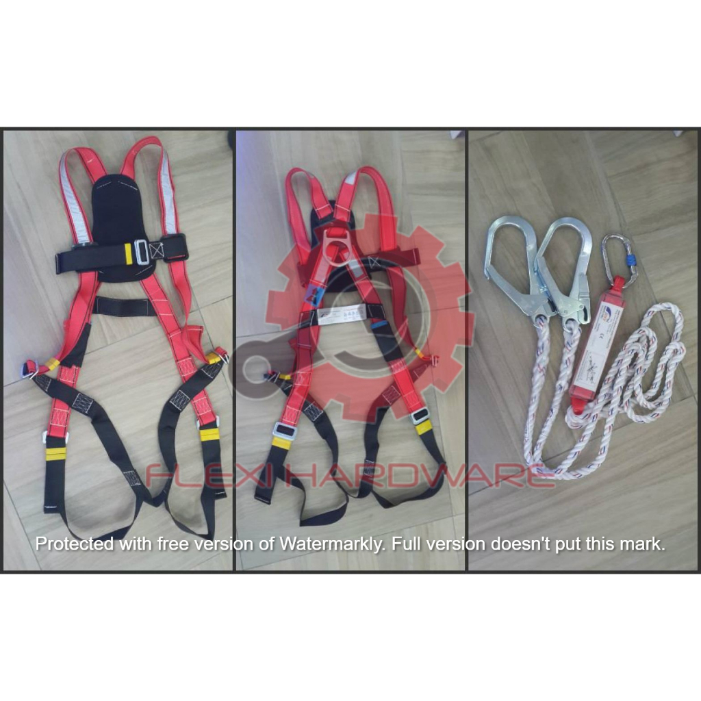 *SIRIM DOSH CERTIFIED* BST Full Body Harness TE6114-1 With Double Rope ...