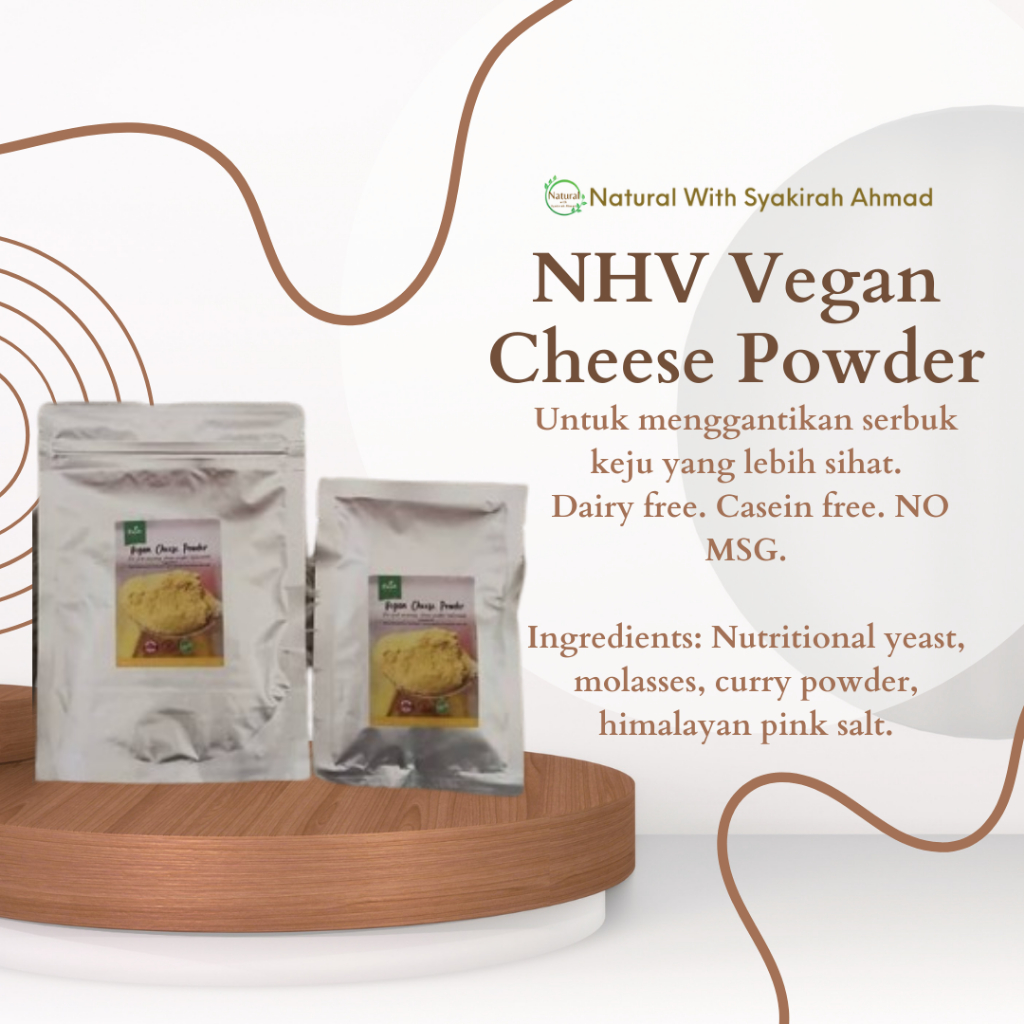 [NHV] Vegan Cheese Powder | Serbuk Keju TANPA MSG TANPA TENUSU | Shopee ...
