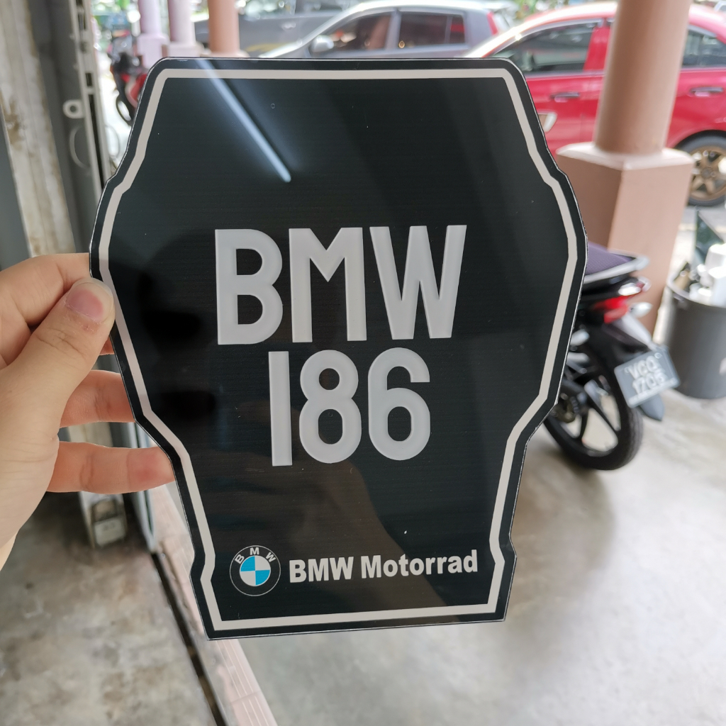 BMW Motor No Plate Timbul Acrylic Font Papan Bmw Design | Shopee Malaysia