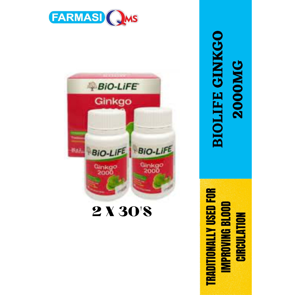 BIOLIFE GINKGO 2000MG 2X30'S | Shopee Malaysia