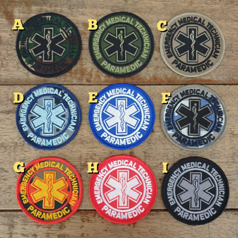 Paramedic EMT embroidery patches 02 (Ready Stock). | Shopee Malaysia