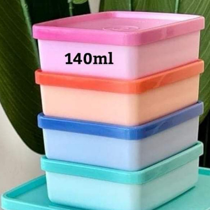 Tupperware Mini square away Baby kid lunch box 140ml ----Size: 10.6cm ...