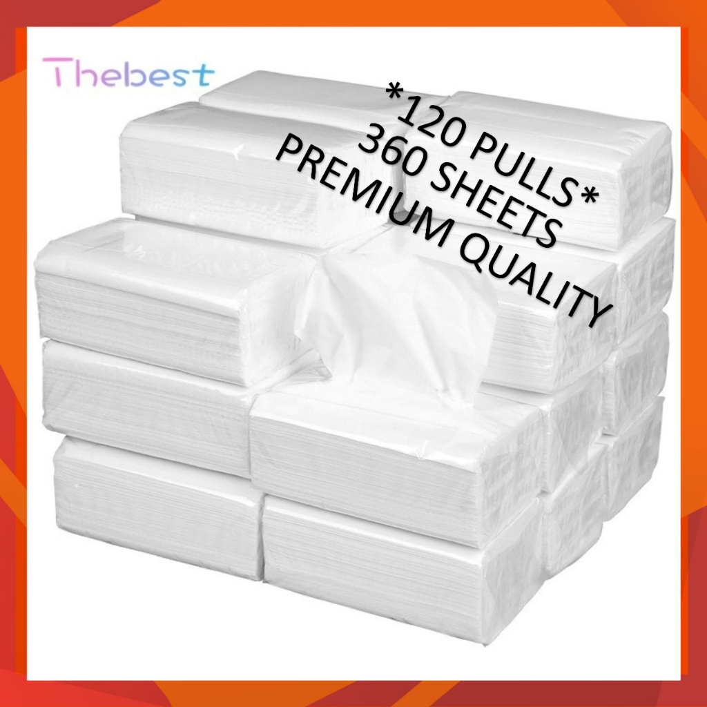 360 SHEETS 120 PULLS 3 PLY Wood Pulp Facial Tissue Premium Tissue Cheap ...
