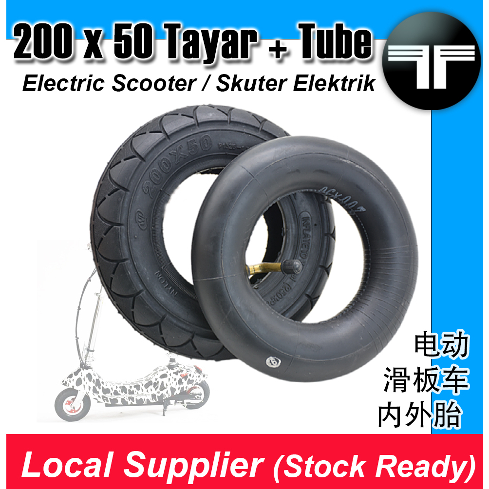 Replacement 200x50 inch Tyre + Inner Tube for Electric Scooter ...