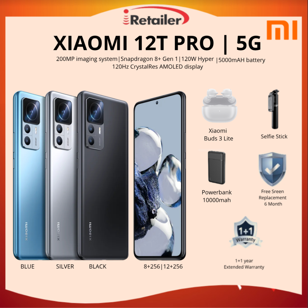 XIAOMI 12T / 12T Pro - 100% Original Xiaomi Malaysia | Shopee Malaysia