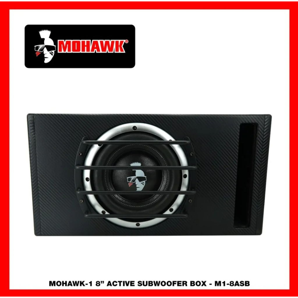 MOHAWK Car Audio 21M1-8ASB 8 inch Double Coil Super Active Subwoofer ...
