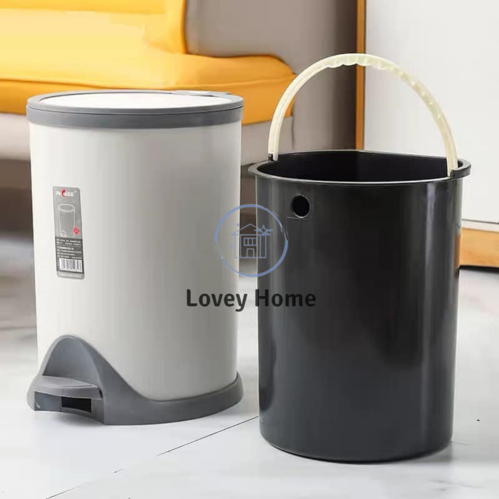 Hydraulic Pedal Dustbin Foot Step Large Inner Bucket Trash Can Waste ...