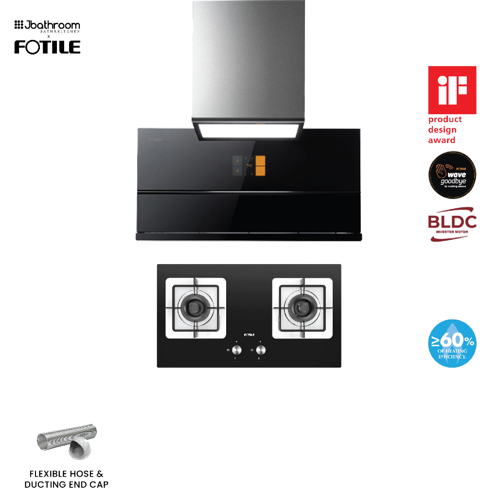 FOTILE X-Series AMG9007-i chimney hood + FOTILE GHG73201 Super Flame ...