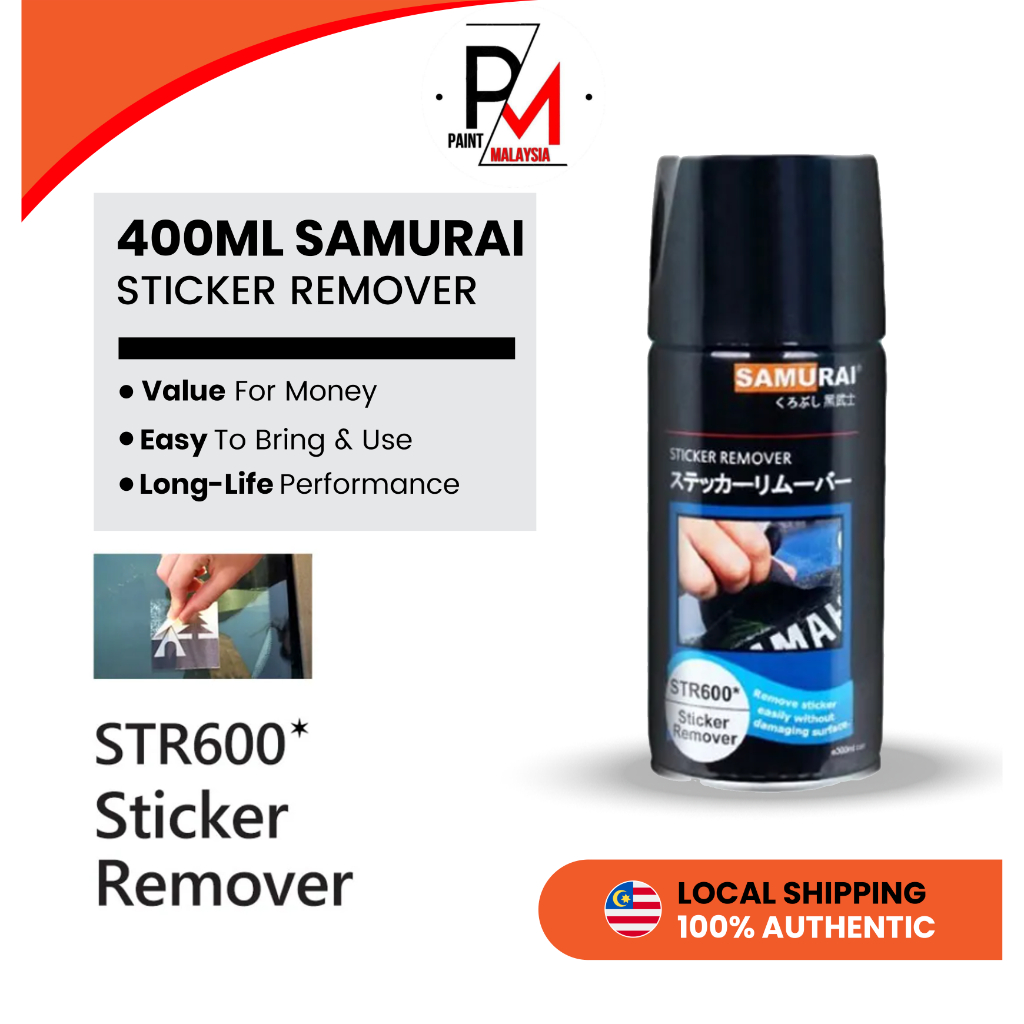 SAMURAI PAINT Sticker Remover STR600 300ML Aerosol Spray Sticker ...