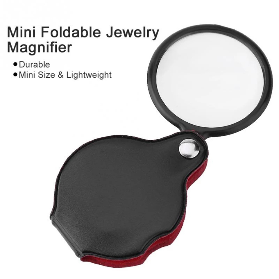 Mini Magnifier 8x Foldable Pocket Portable Magnifying Glass ...