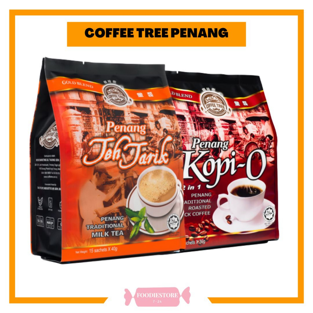 Coffee Tree Gold Blend Penang White Coffee (40g x 15s) Kopi O (30g x ...