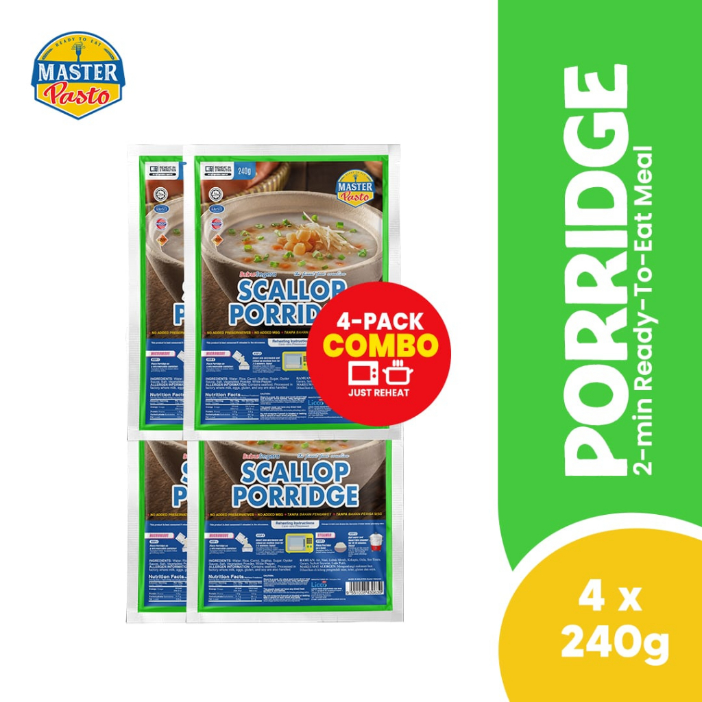 2-Minute Scallop Porridge Value Pack (240g x 4 Packs) | Shopee Malaysia