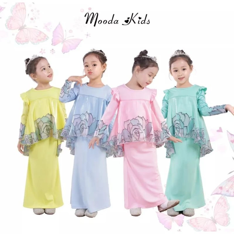 Baju Raya Budak Perempuan Baju Kurung Peplum Raya Mooda Kids Raya Big ...