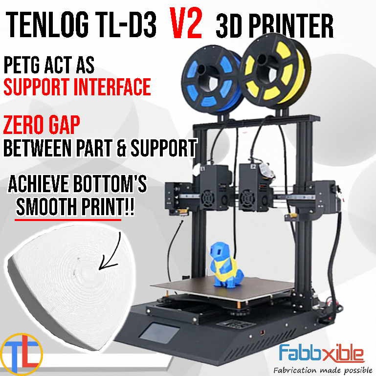 Tenlog TL-D3 V2 Independent Dual Direct Extruder 3D Printer | Shopee ...