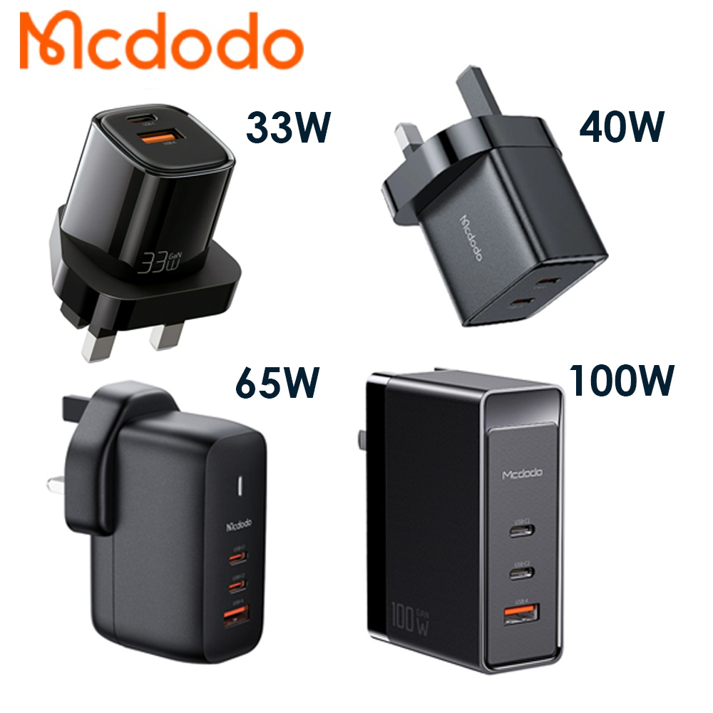 Mcdodo Charger 33W 40W 65W 100W Fast Charging Charger Fast Charger Adapter Phone Charger Kepala ...