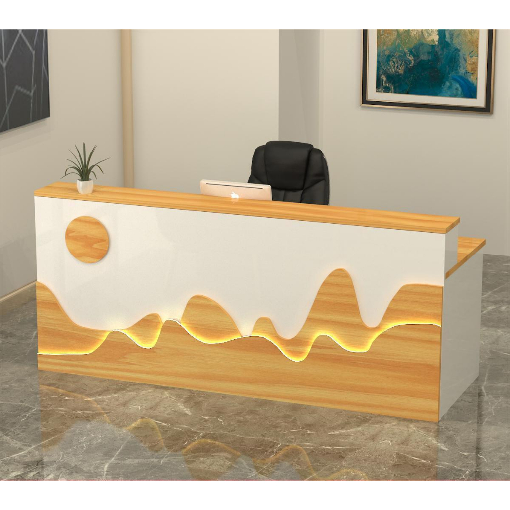 Counter Kaunter With Lighting Cashier Creative Counter Reception Desk ...